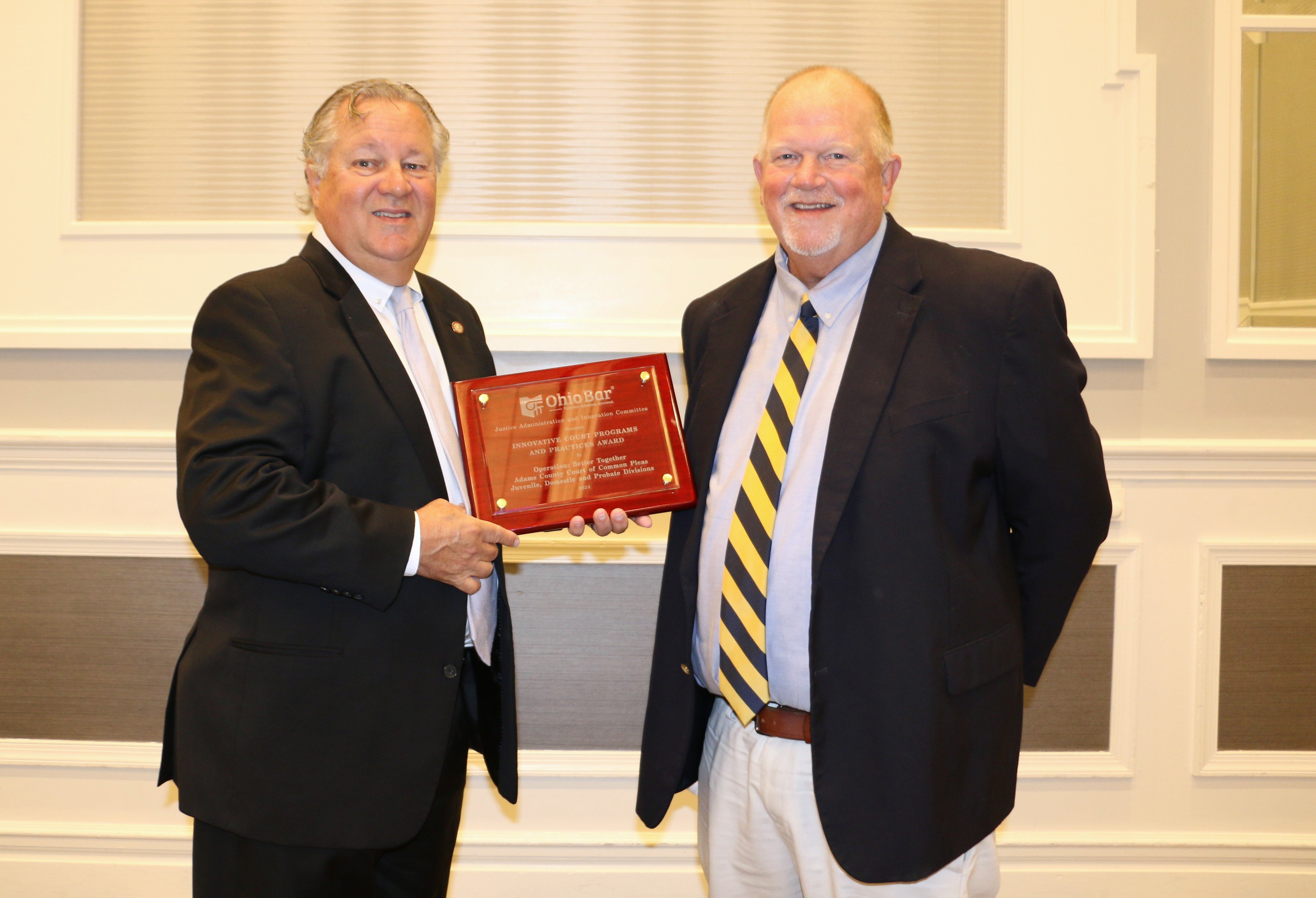 Ohio Bar Honors Judge Howard Harcha III and the Adams County Common ...